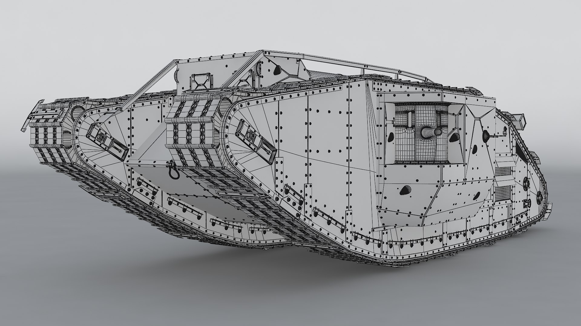 3D Tank Mark Iv Male - TurboSquid 1663623