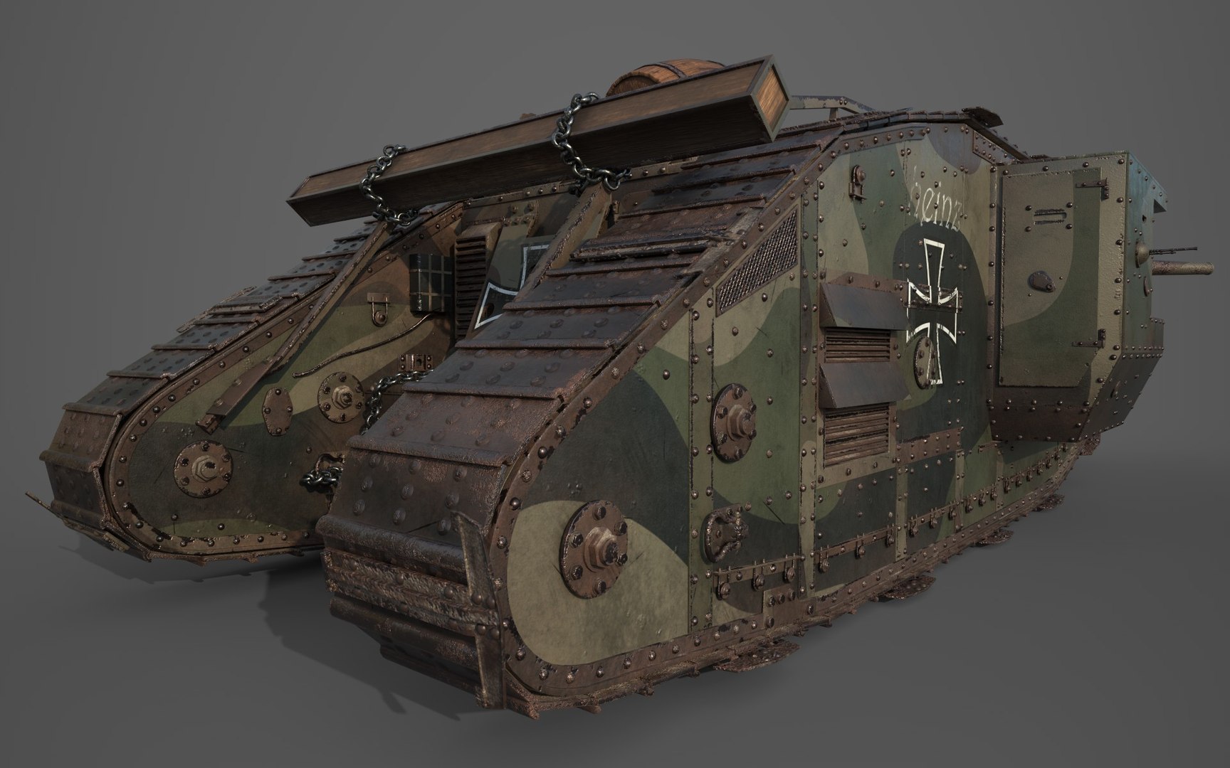 3D Tank Mark Iv Male - TurboSquid 1663623
