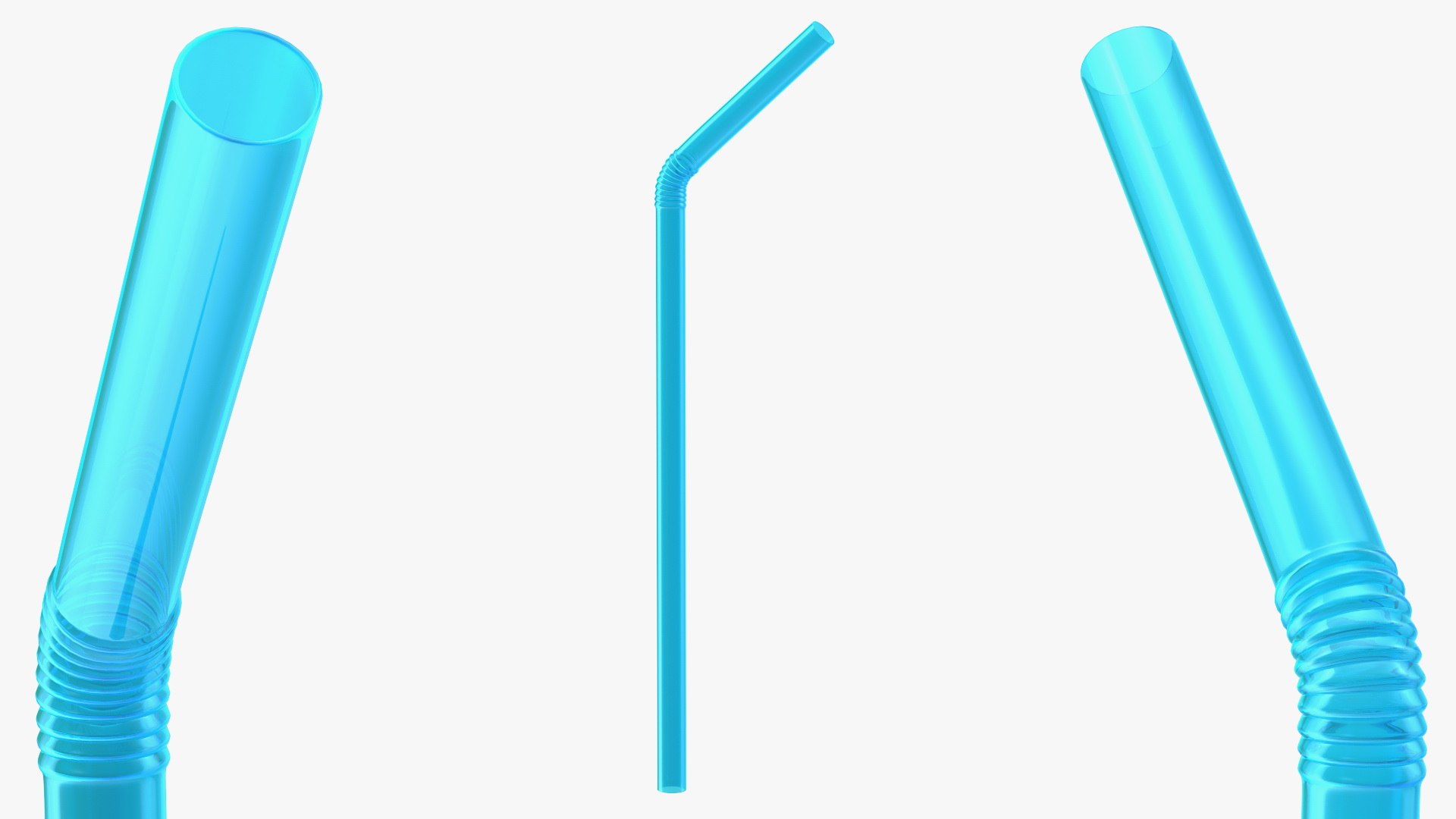 Flexible Plastic Straw Model - TurboSquid 1799615