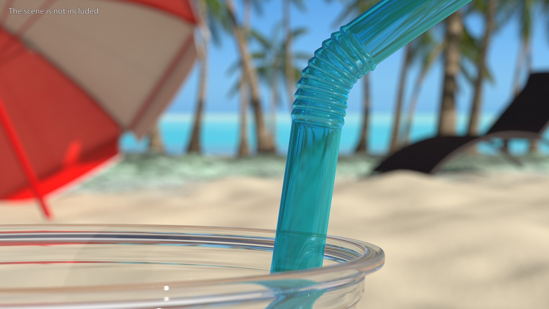 Flexible Plastic Straw Model - TurboSquid 1799615