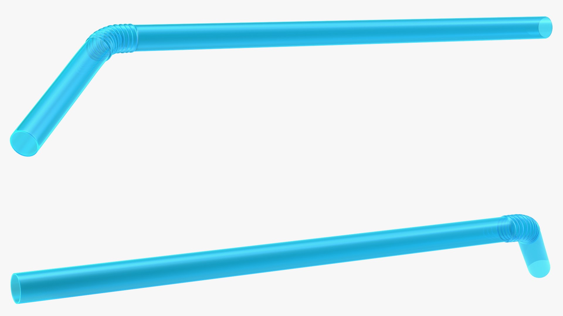 Flexible Plastic Straw Model - TurboSquid 1799615