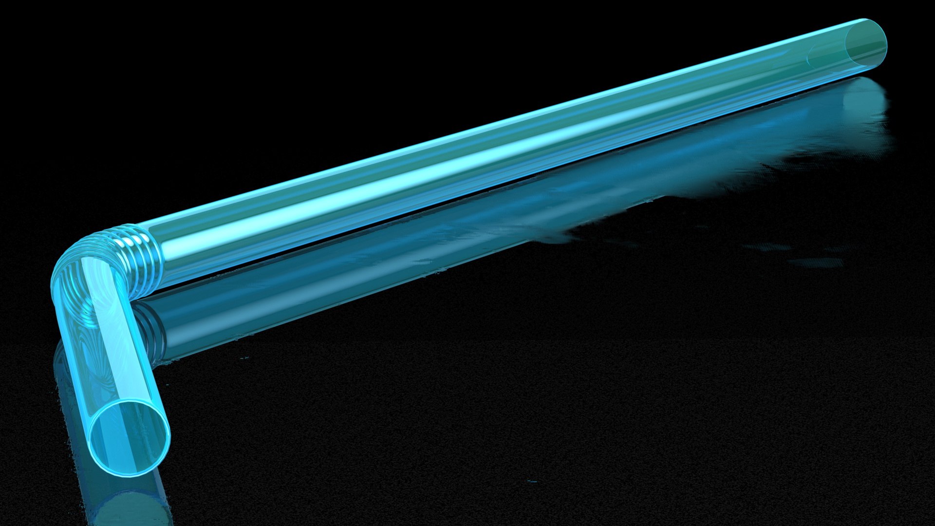 Flexible Plastic Straw Model - TurboSquid 1799615