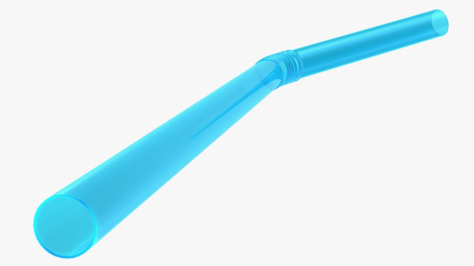 Flexible Plastic Straw Model - TurboSquid 1799615