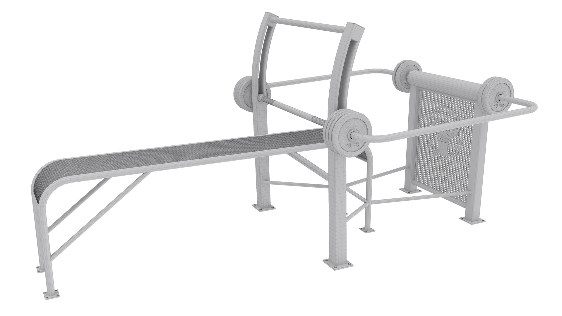 3D Outdoor Gym Equipment Model - TurboSquid 2277564