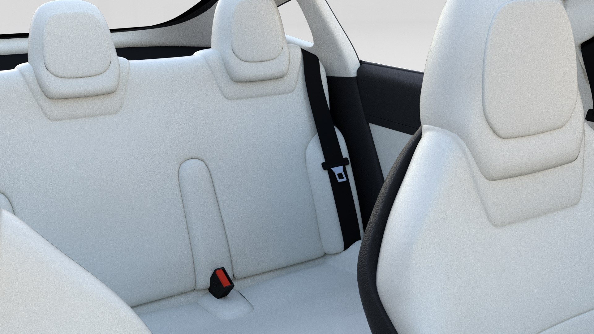 tesla 3 interior 3d obj