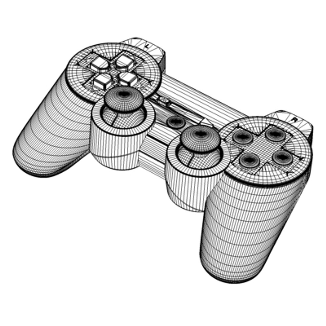 3d Model Playstation 3 Controller