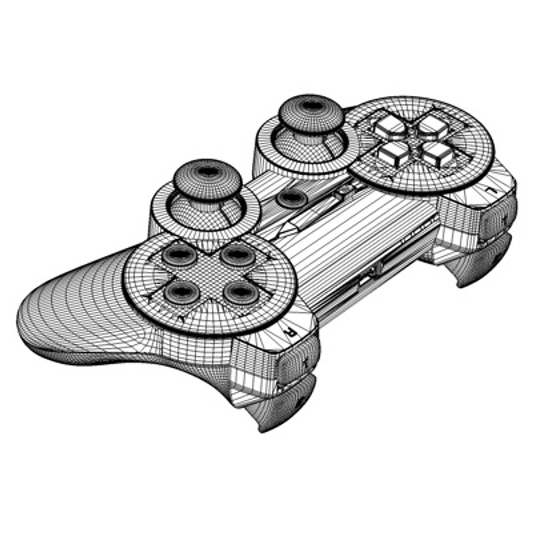 3d Model Playstation 3 Controller
