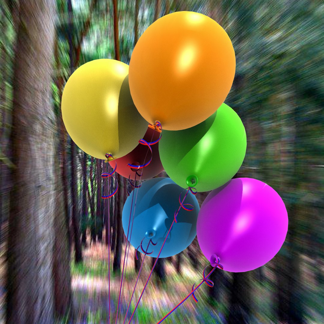 3d Colored Balloons Party