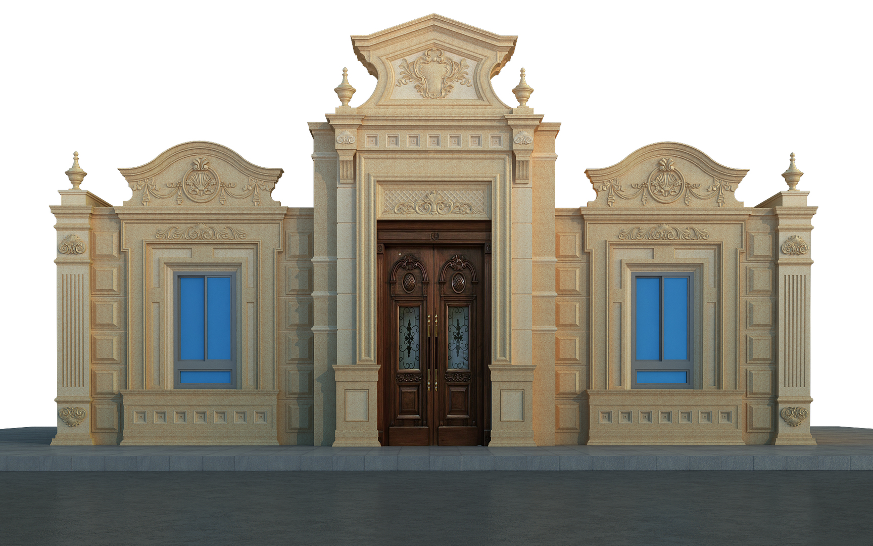 Classic facade architectural 3D - TurboSquid 1697535