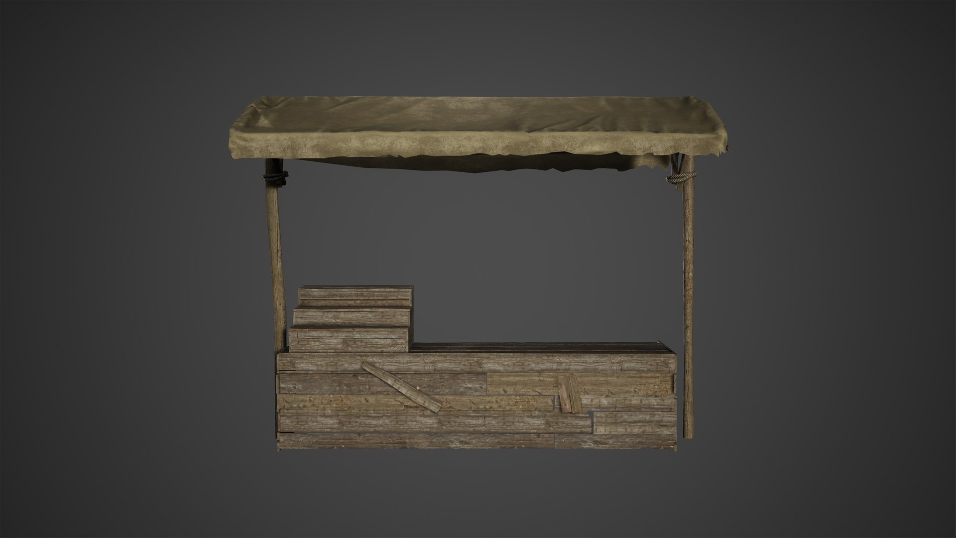 3D model Medieval Old Wood Bazaar - TurboSquid 1733738