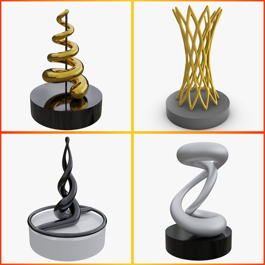 Modern Geometric Statues Set 3D - TurboSquid 2351610