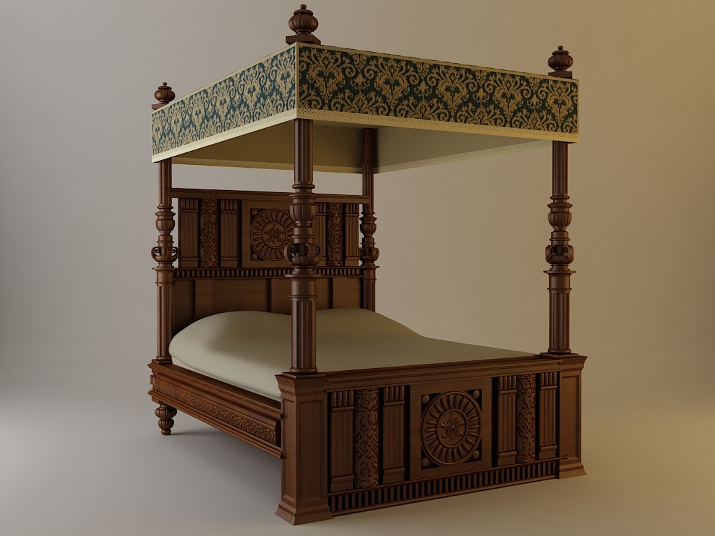 3d Traditional Bed