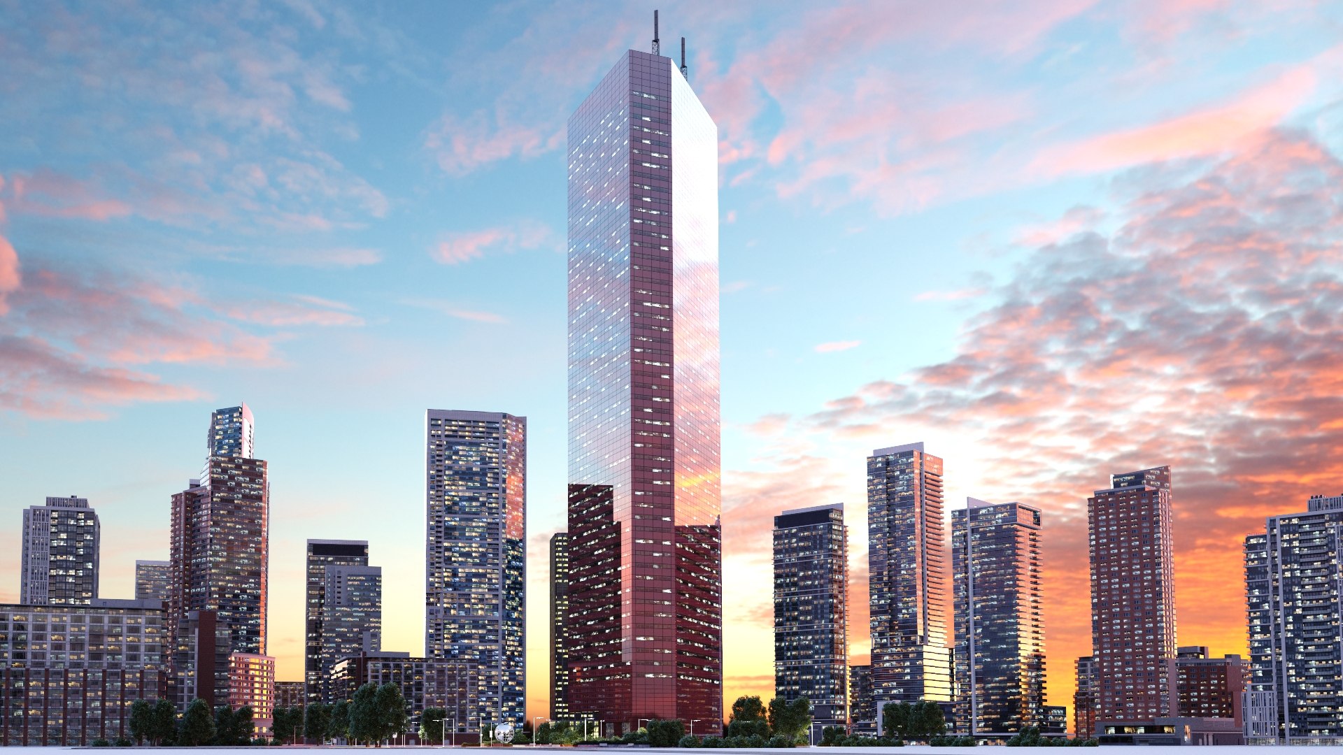 3D First Canadian Place V6 lowpoly - TurboSquid 1789268