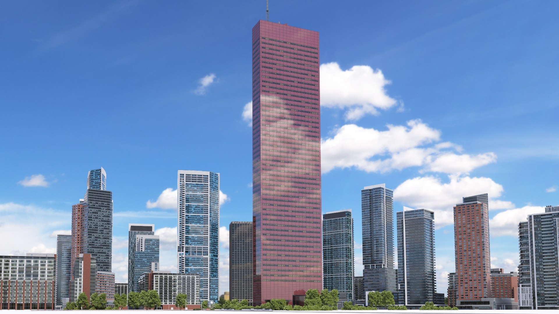 3D First Canadian Place V6 lowpoly - TurboSquid 1789268