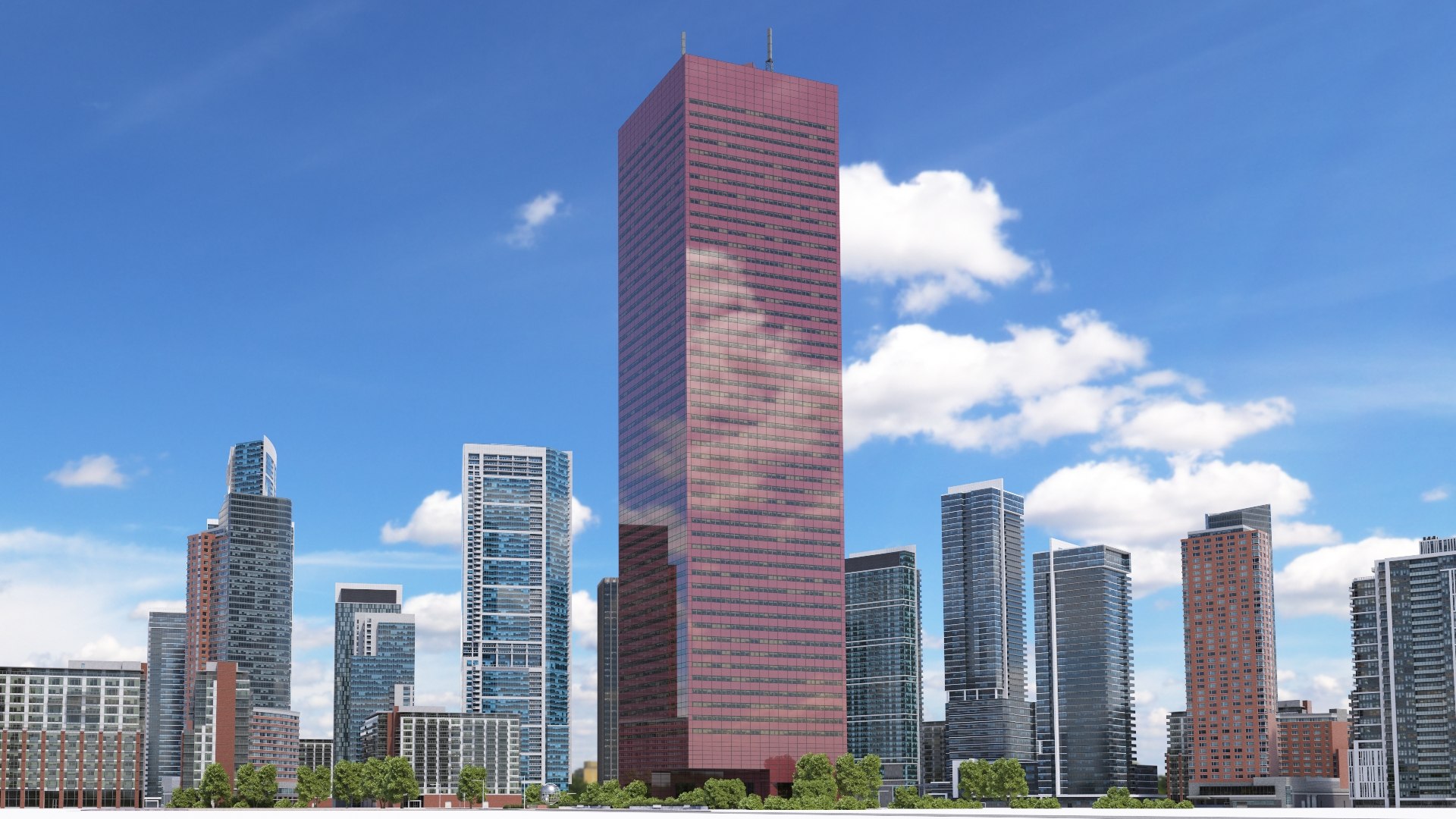 3D First Canadian Place V6 lowpoly - TurboSquid 1789268