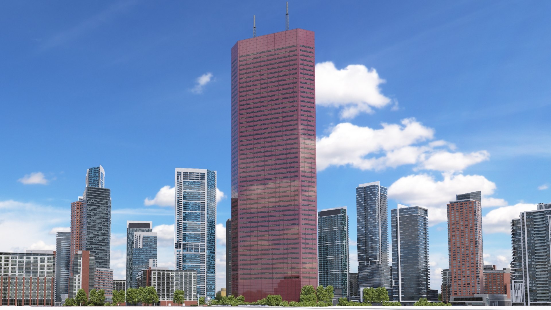 3D First Canadian Place V6 lowpoly - TurboSquid 1789268