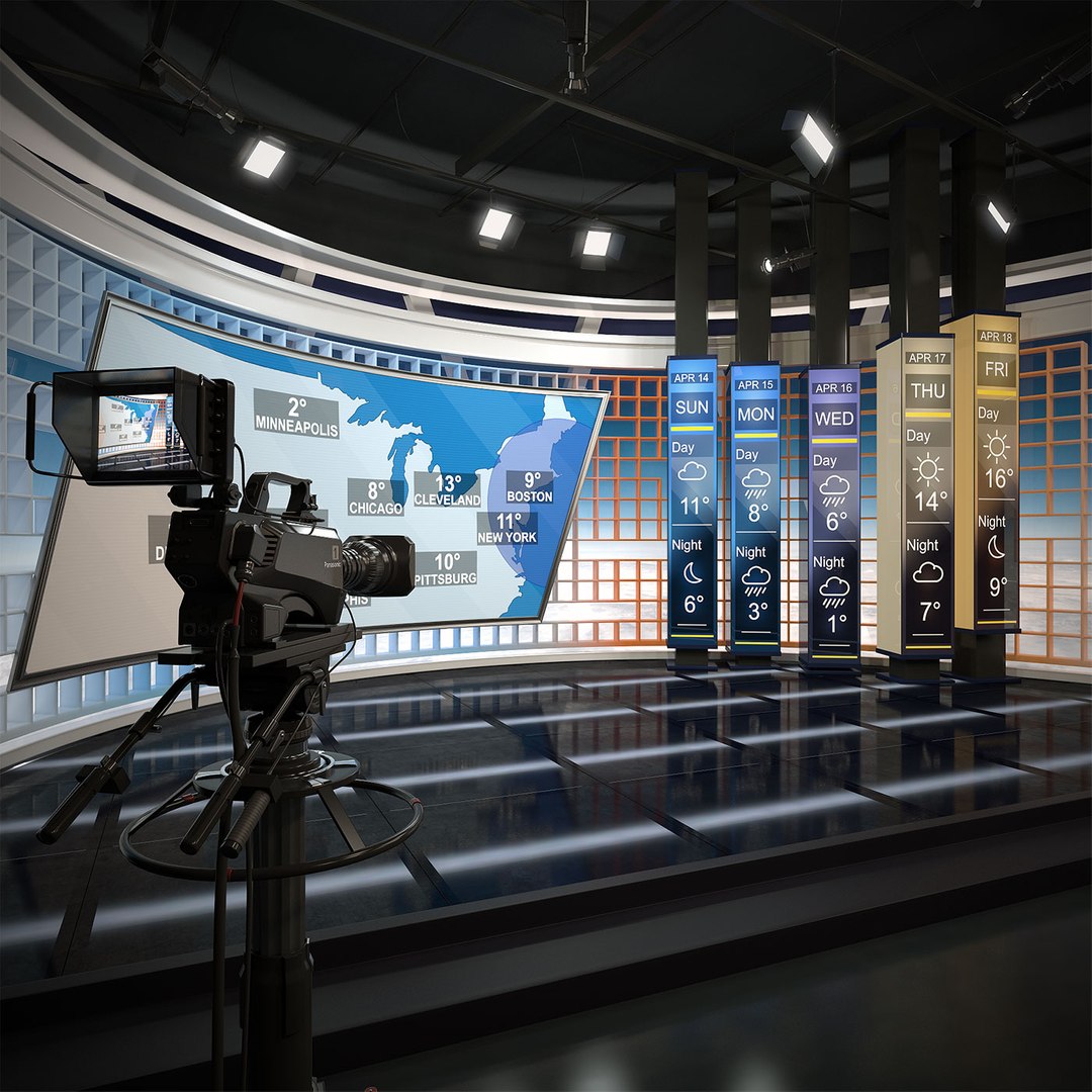 Scene Tv Weather Forecast 3D - TurboSquid 1396570