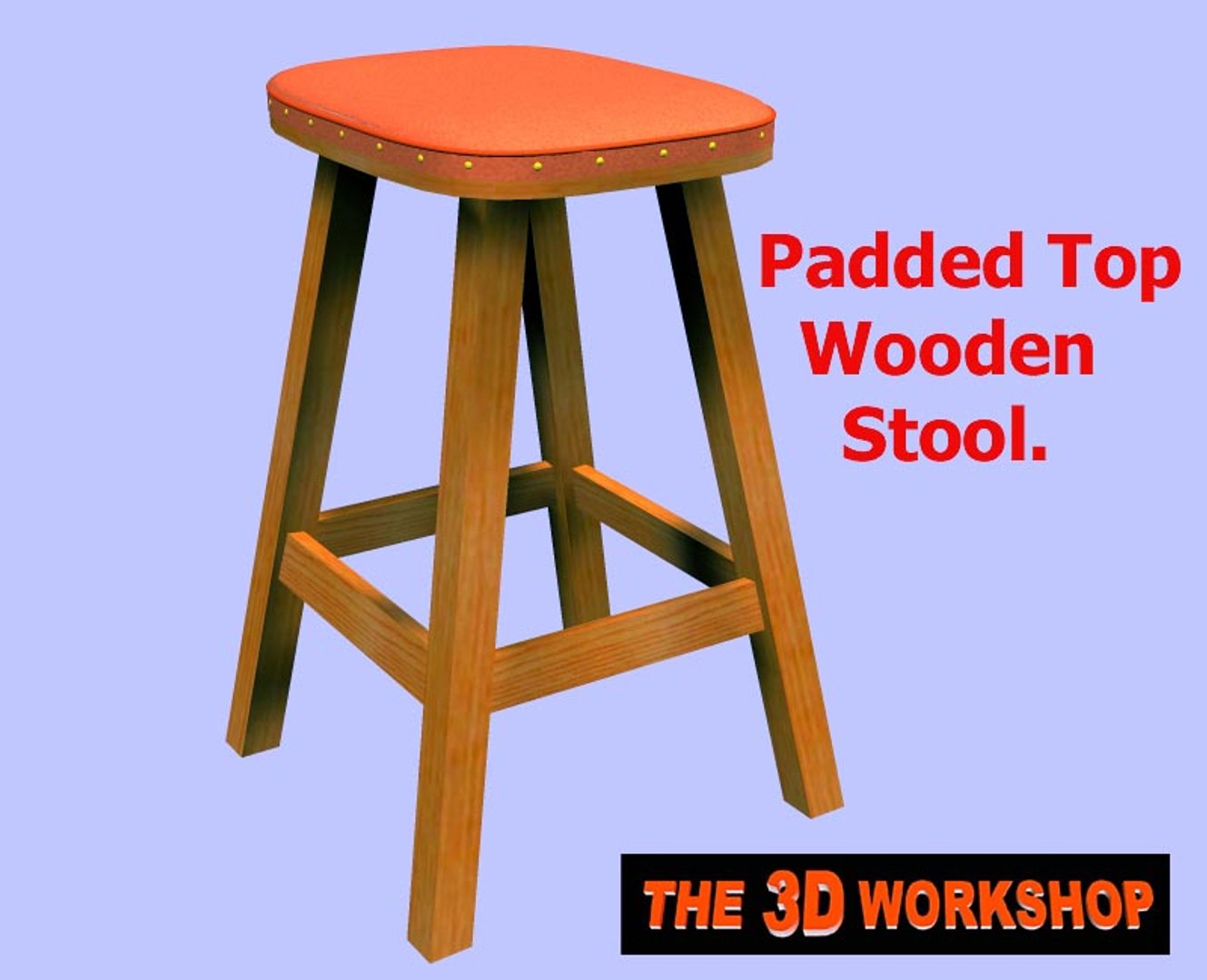 poser wooden stool