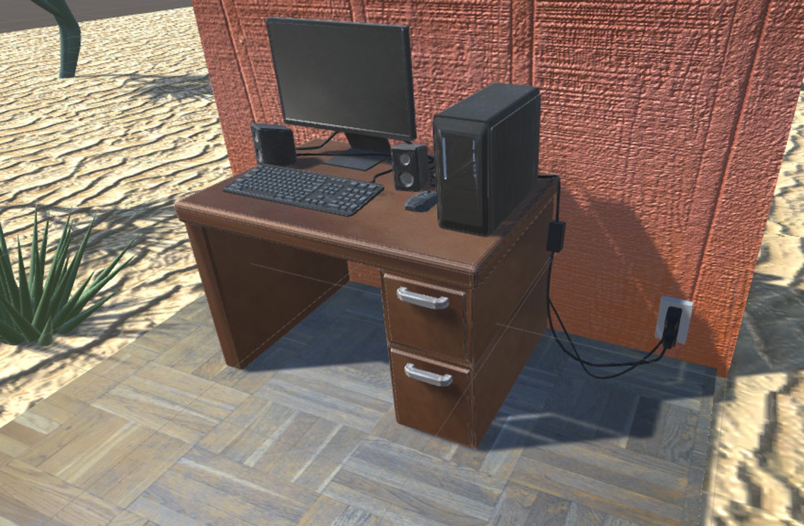 Computer Desk 3D - TurboSquid 1390533