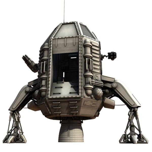 3d capsule sci-fi model