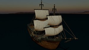 Download 3D Pirate Ship Blender Models - TurboSquid