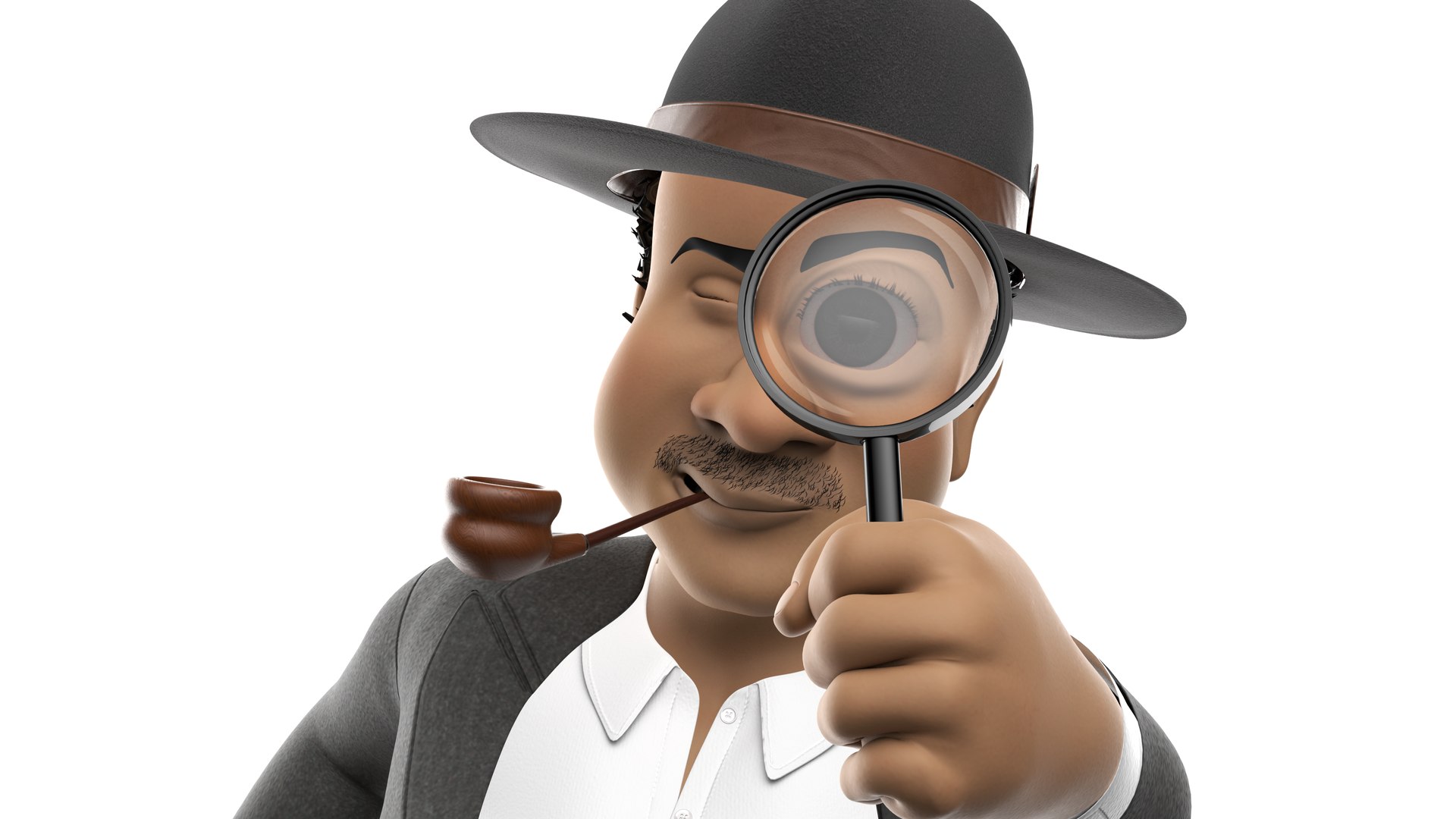 Cartoon Character DETECTIVE With Rig Model - TurboSquid 2274523