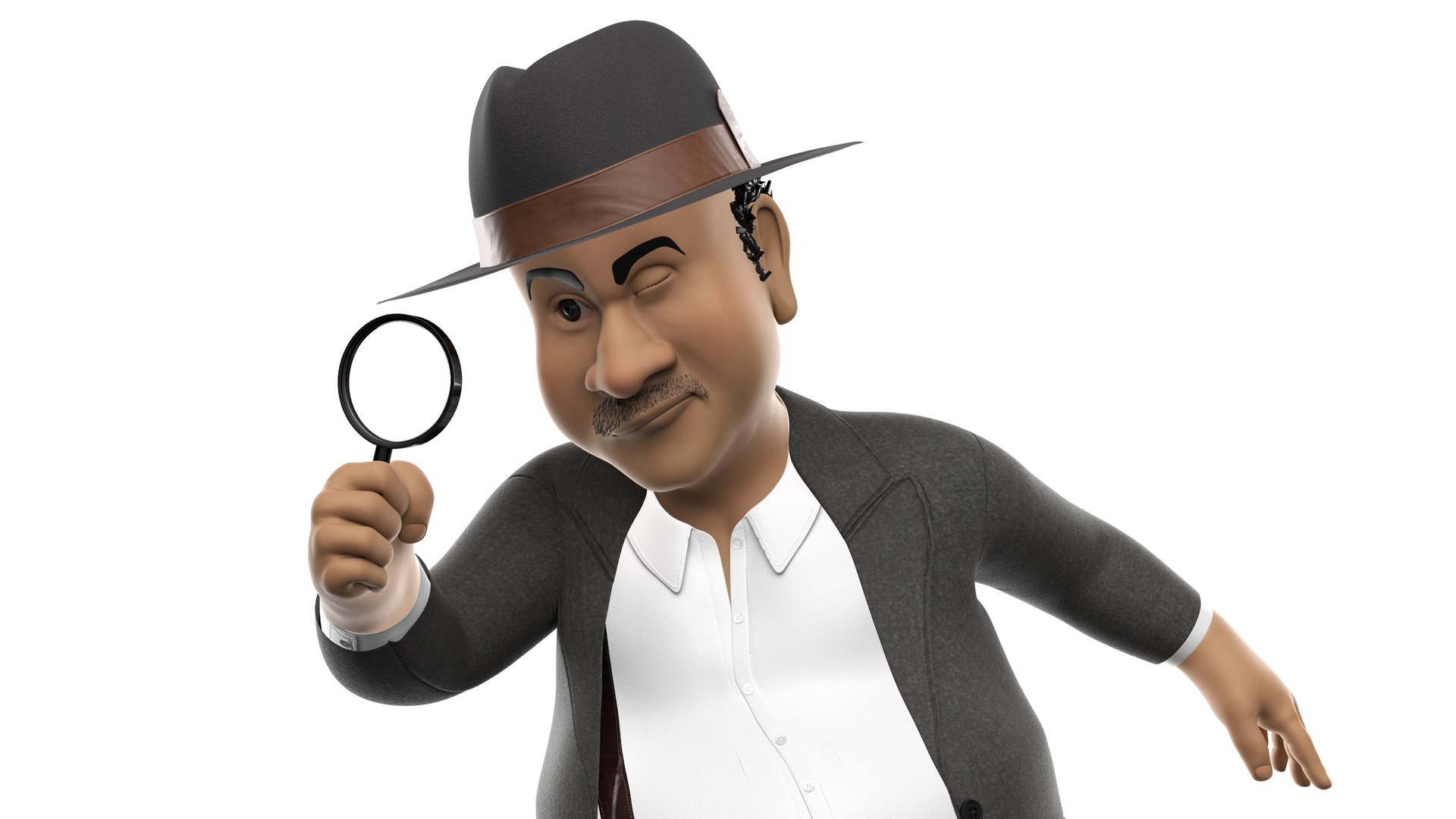 Cartoon Character DETECTIVE With Rig Model - TurboSquid 2274523