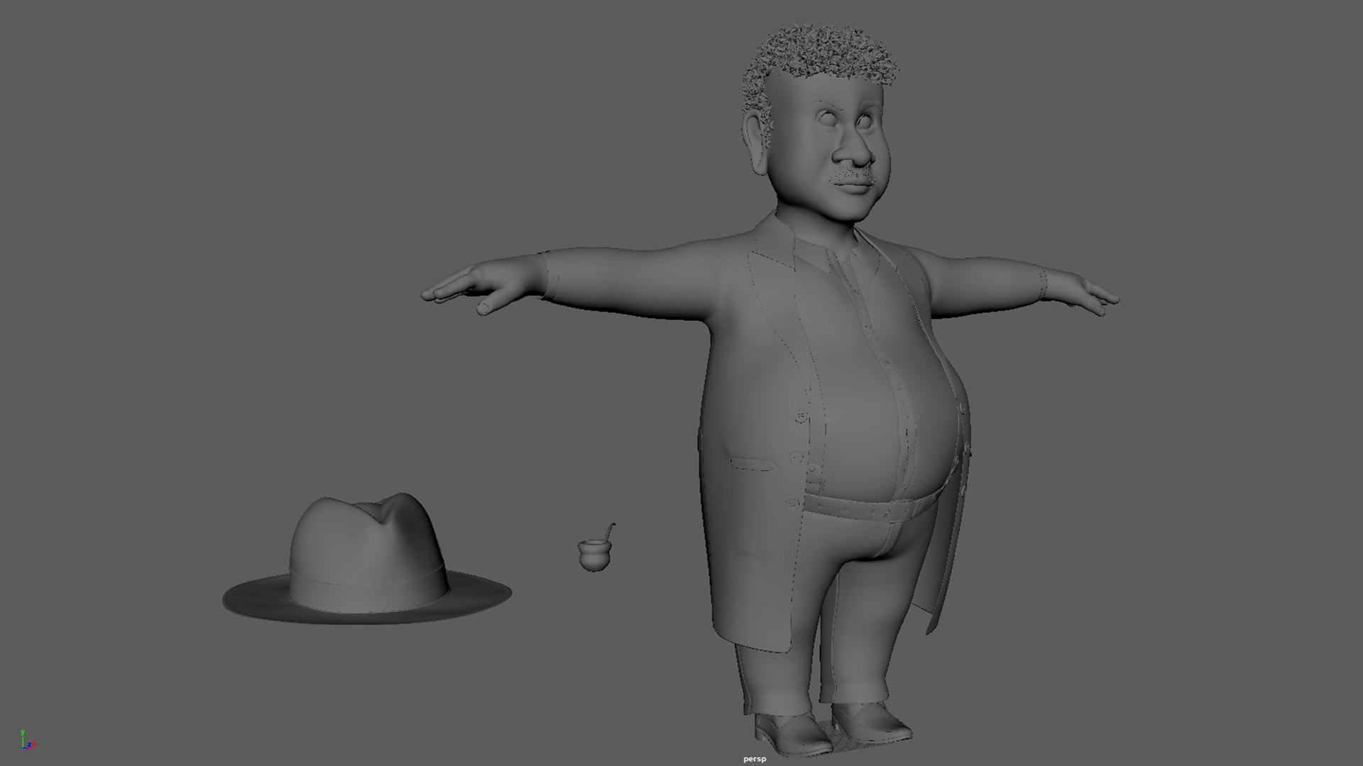 Cartoon Character DETECTIVE With Rig Model - TurboSquid 2274523