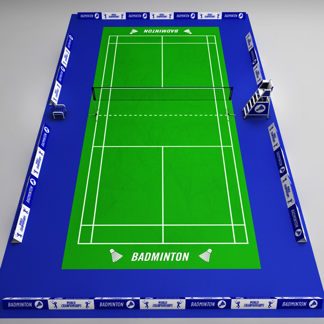 3d Badminton Court Arena Model