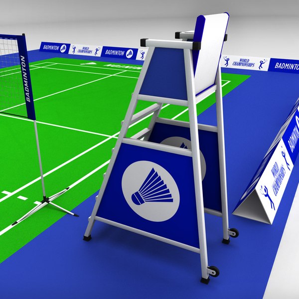 3d badminton court arena model