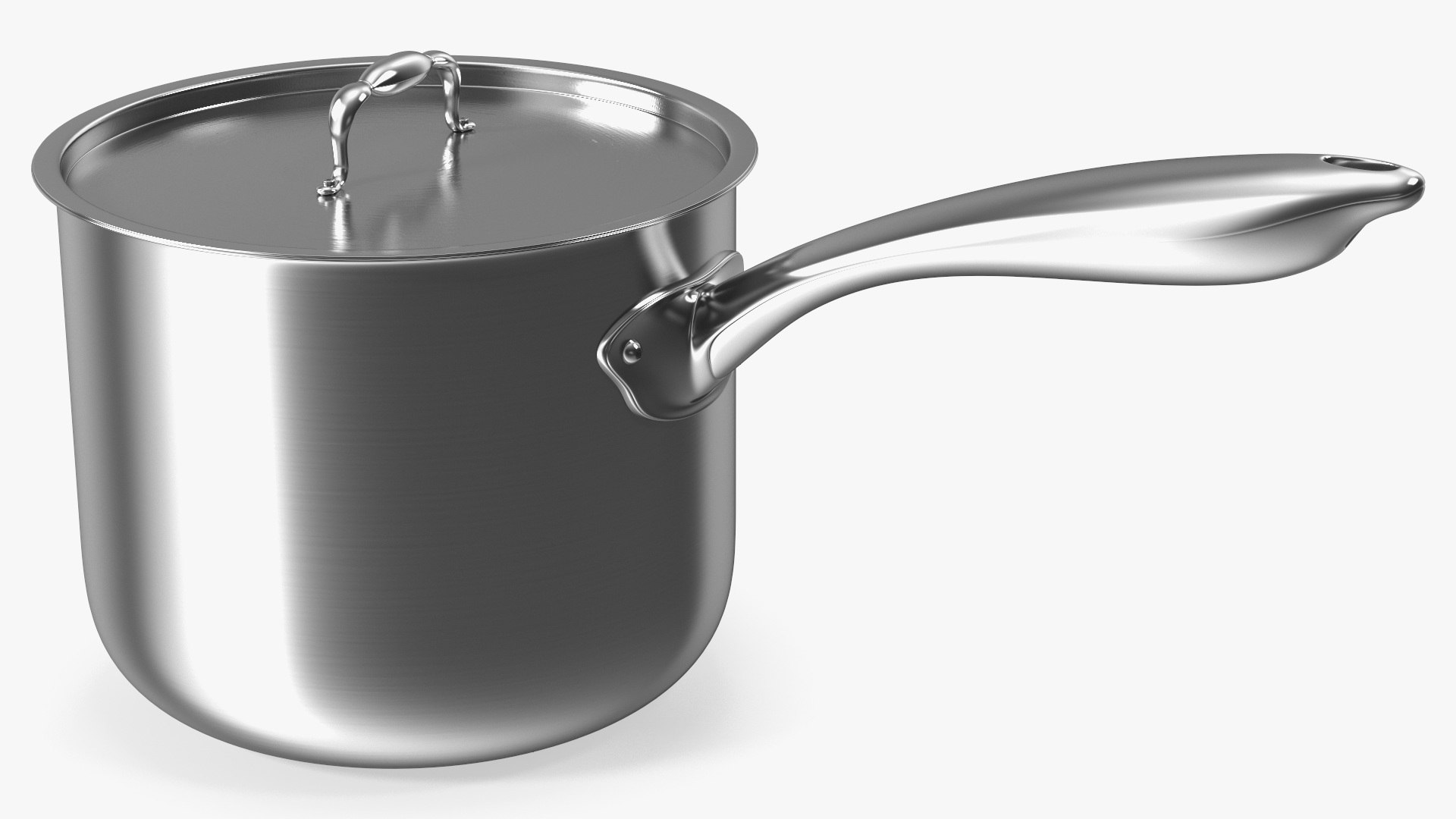 3D Stainless Steel Saucepan Model - TurboSquid 2058032