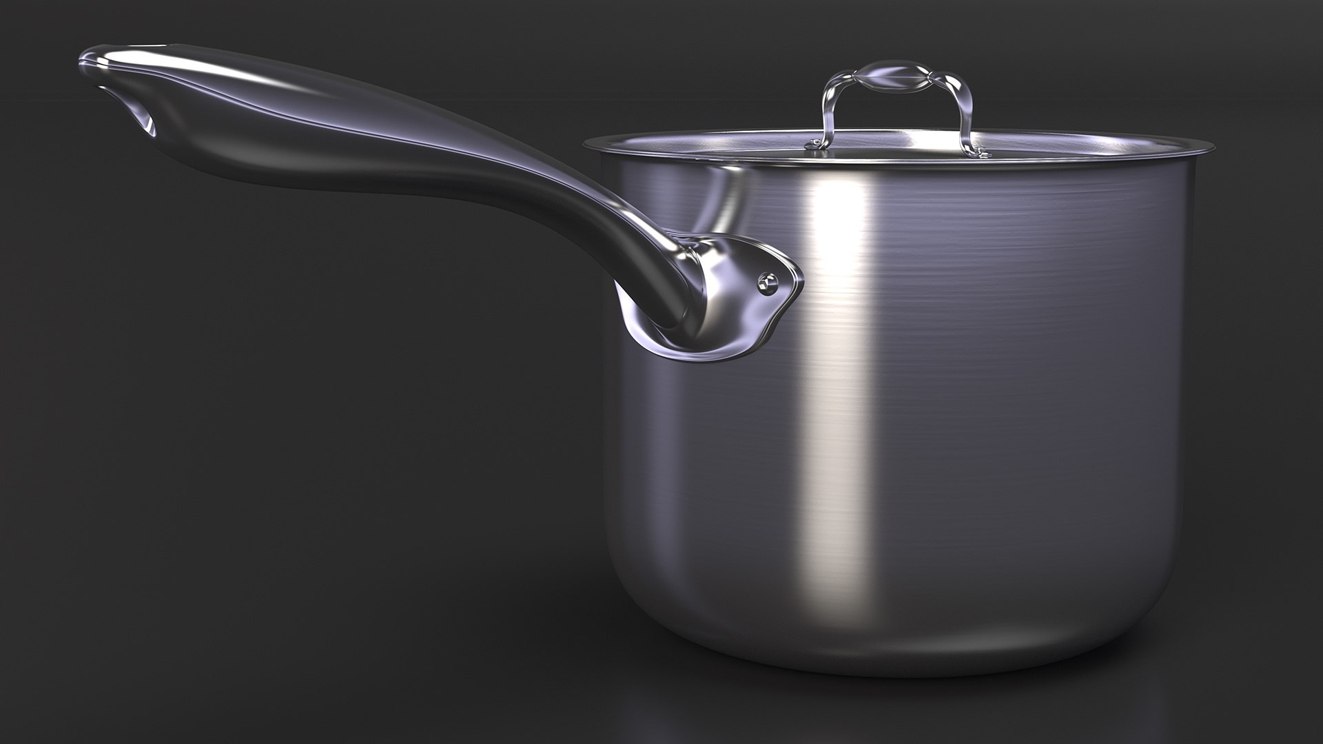 3D Stainless Steel Saucepan Model - TurboSquid 2058032