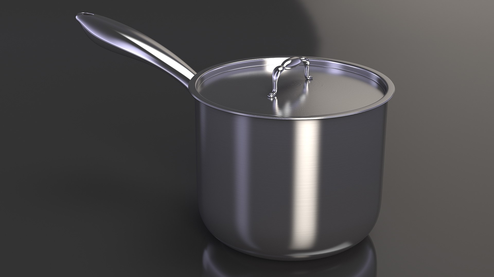 3D Stainless Steel Saucepan Model - TurboSquid 2058032