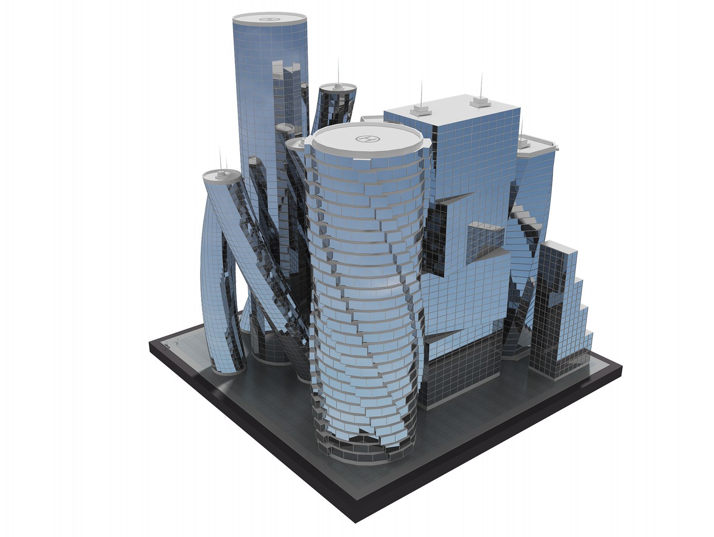3D Modern Future Building Model - TurboSquid 1330530