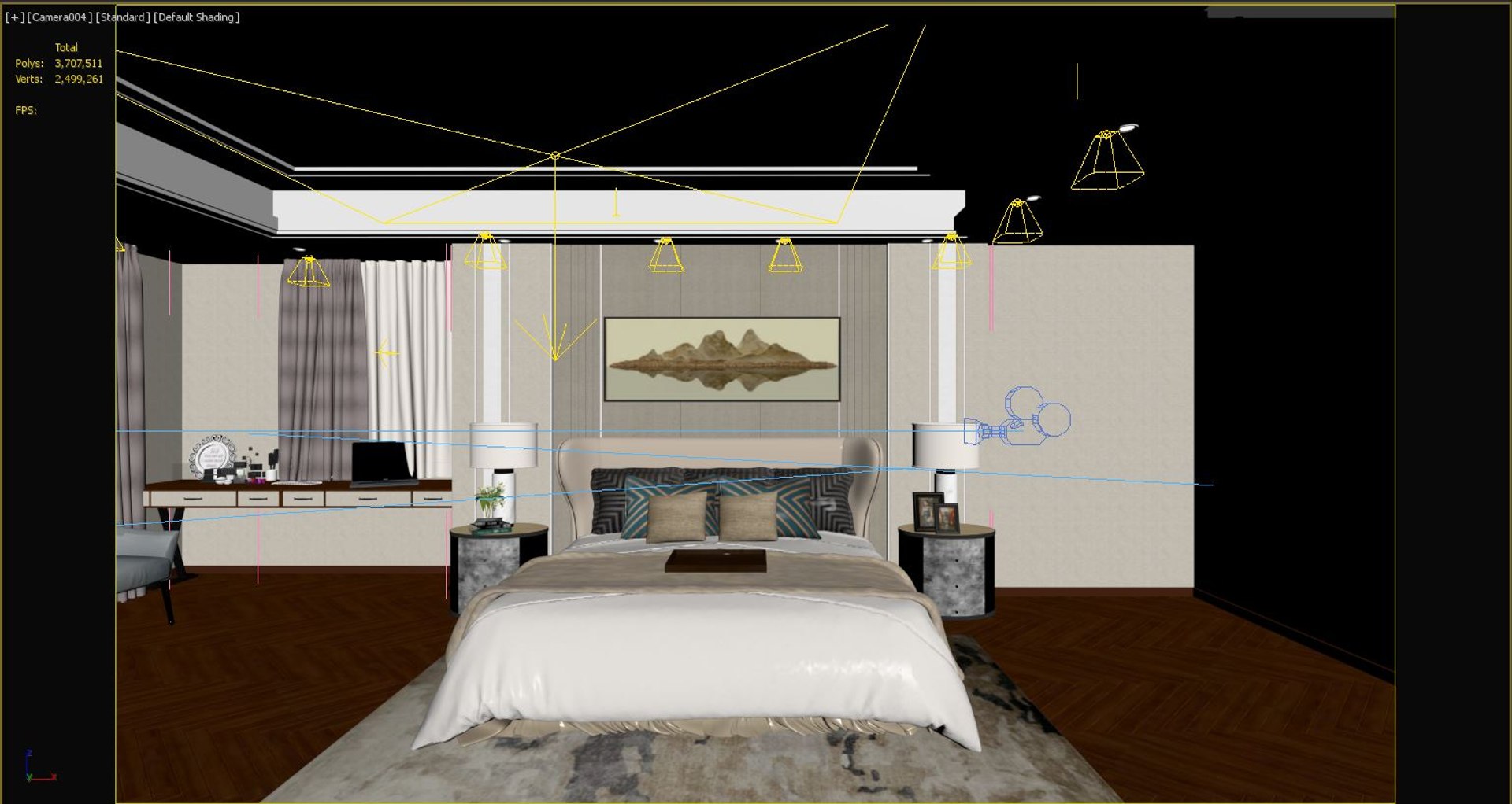 Bedroom Bed Room Model - TurboSquid 1589582