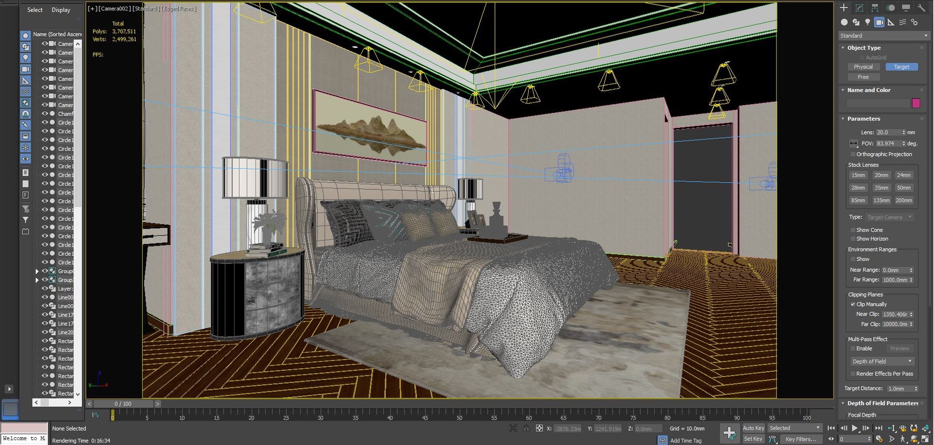 Bedroom Bed Room Model - TurboSquid 1589582