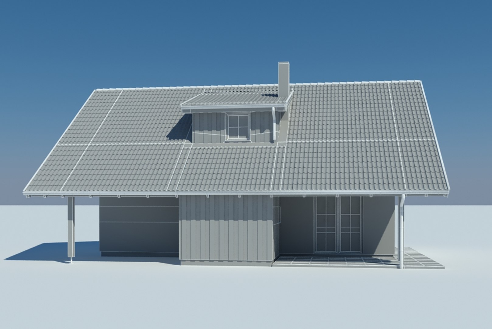 3d house cottage model