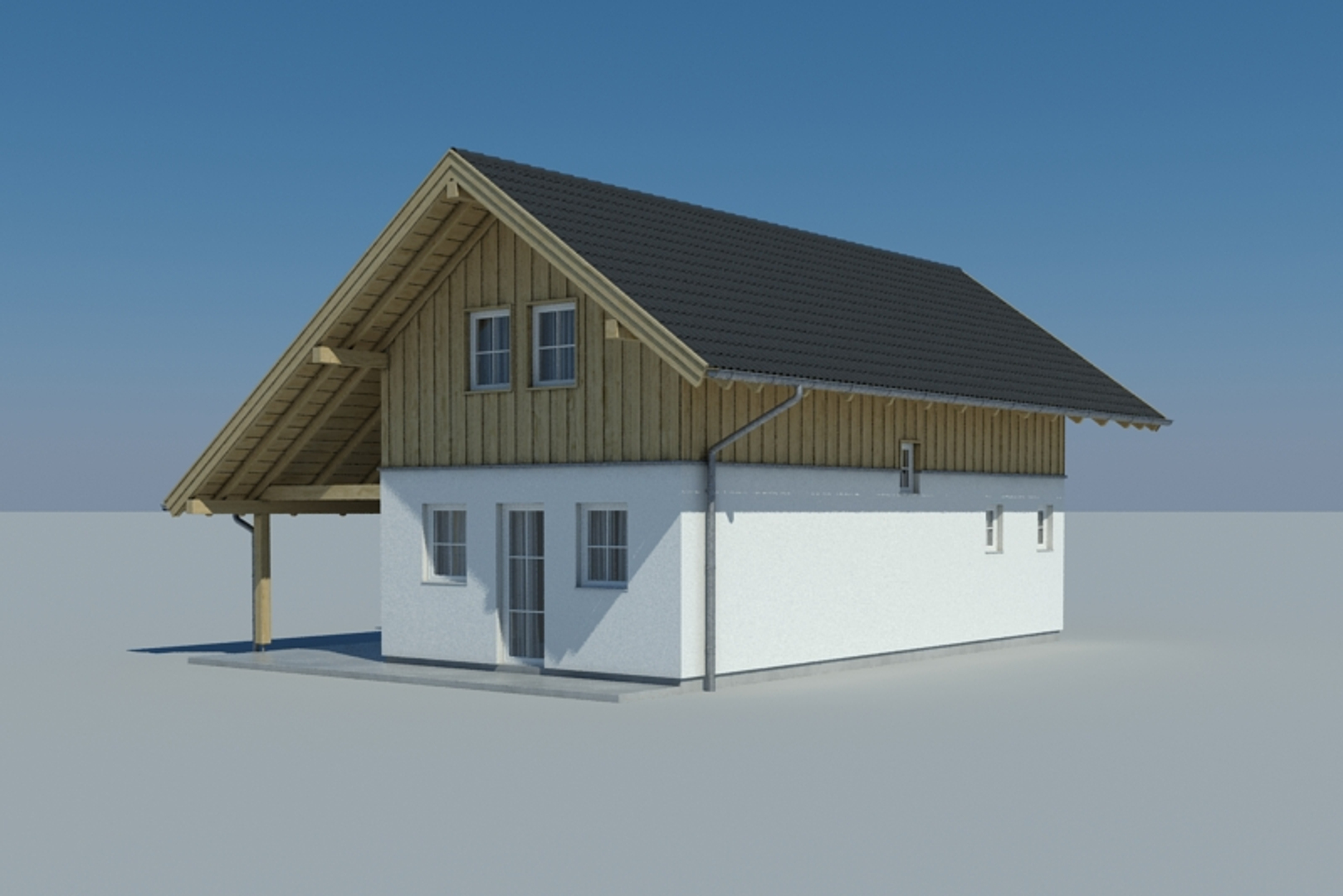 3d house cottage model