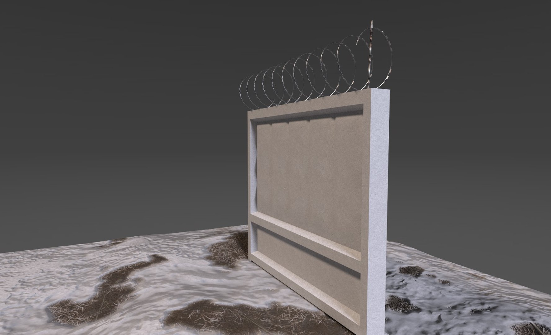 Soviet Concrete Fence Model - TurboSquid 1386414