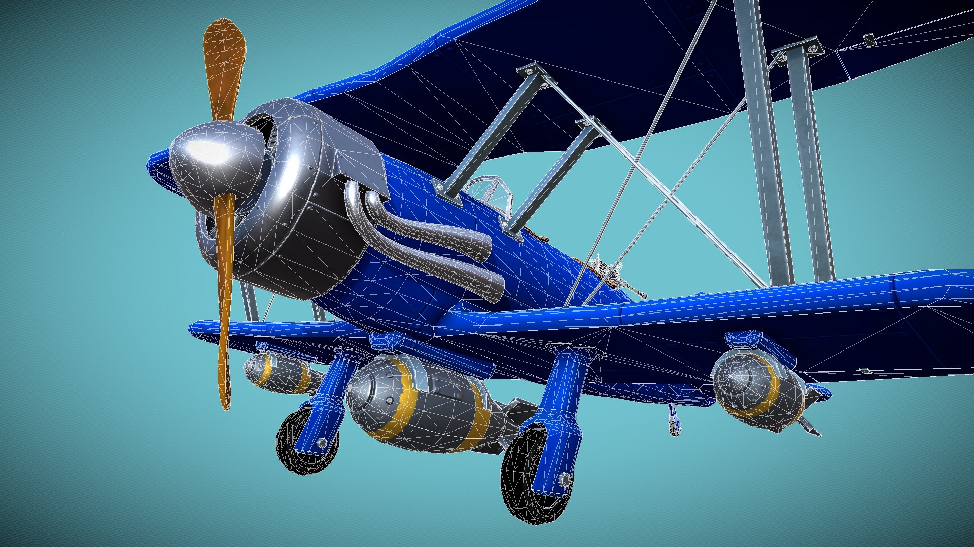 3D Model Stylized Biplane - TurboSquid 2090581