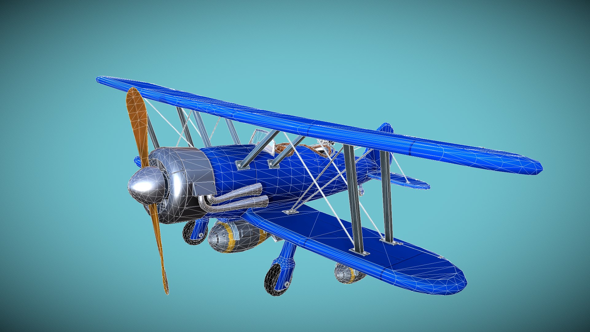 3D Model Stylized Biplane - TurboSquid 2090581