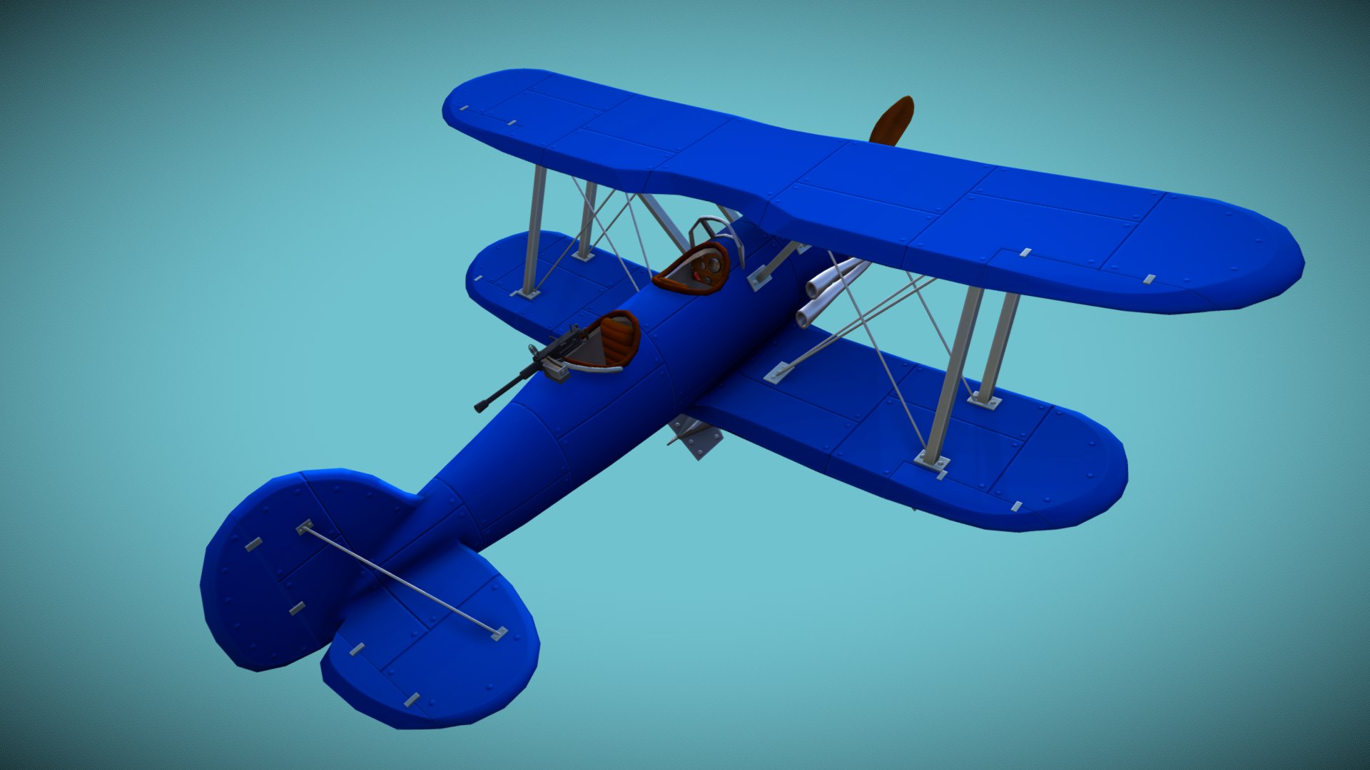 3D Model Stylized Biplane - TurboSquid 2090581