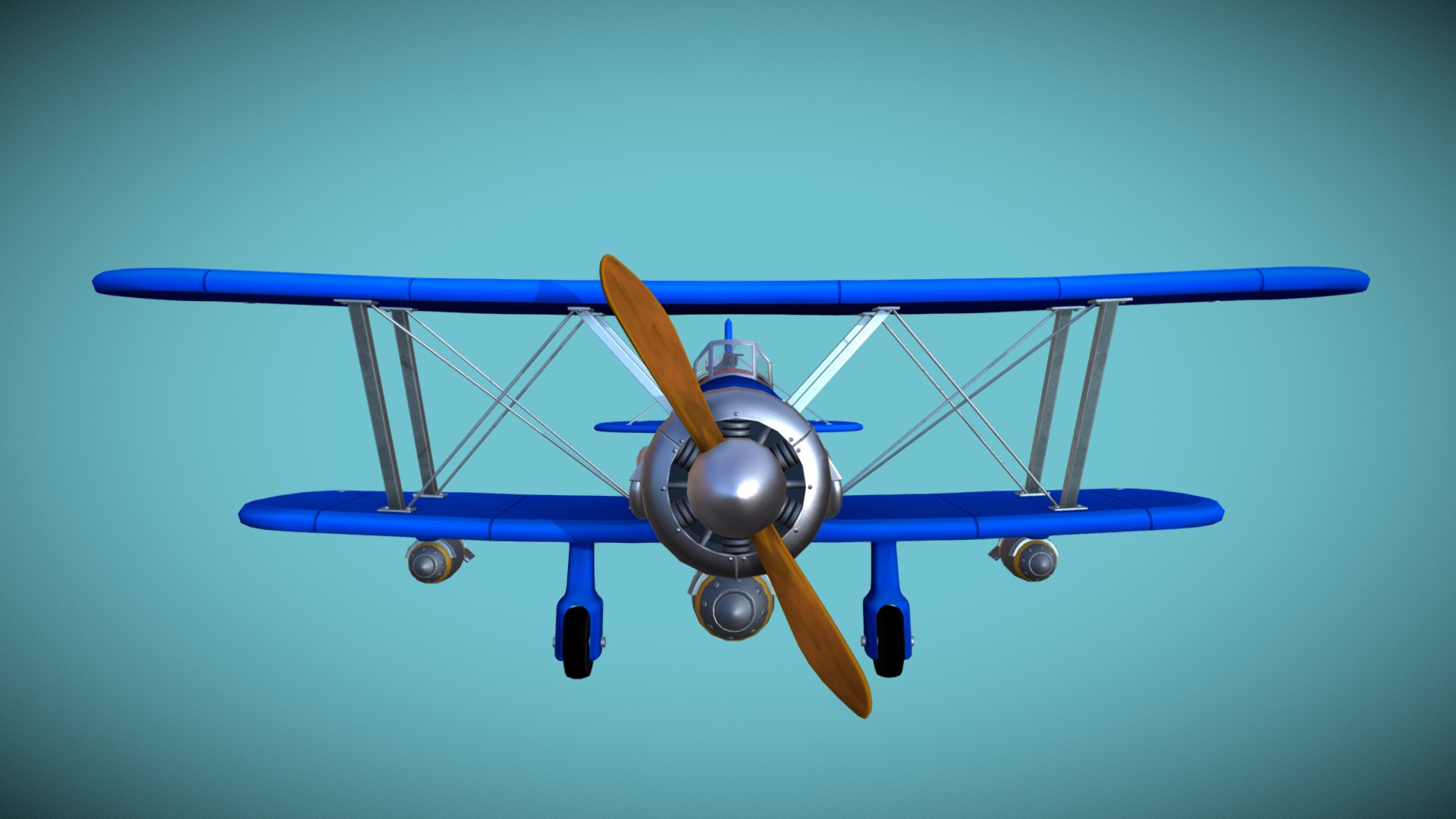 3D Model Stylized Biplane - TurboSquid 2090581