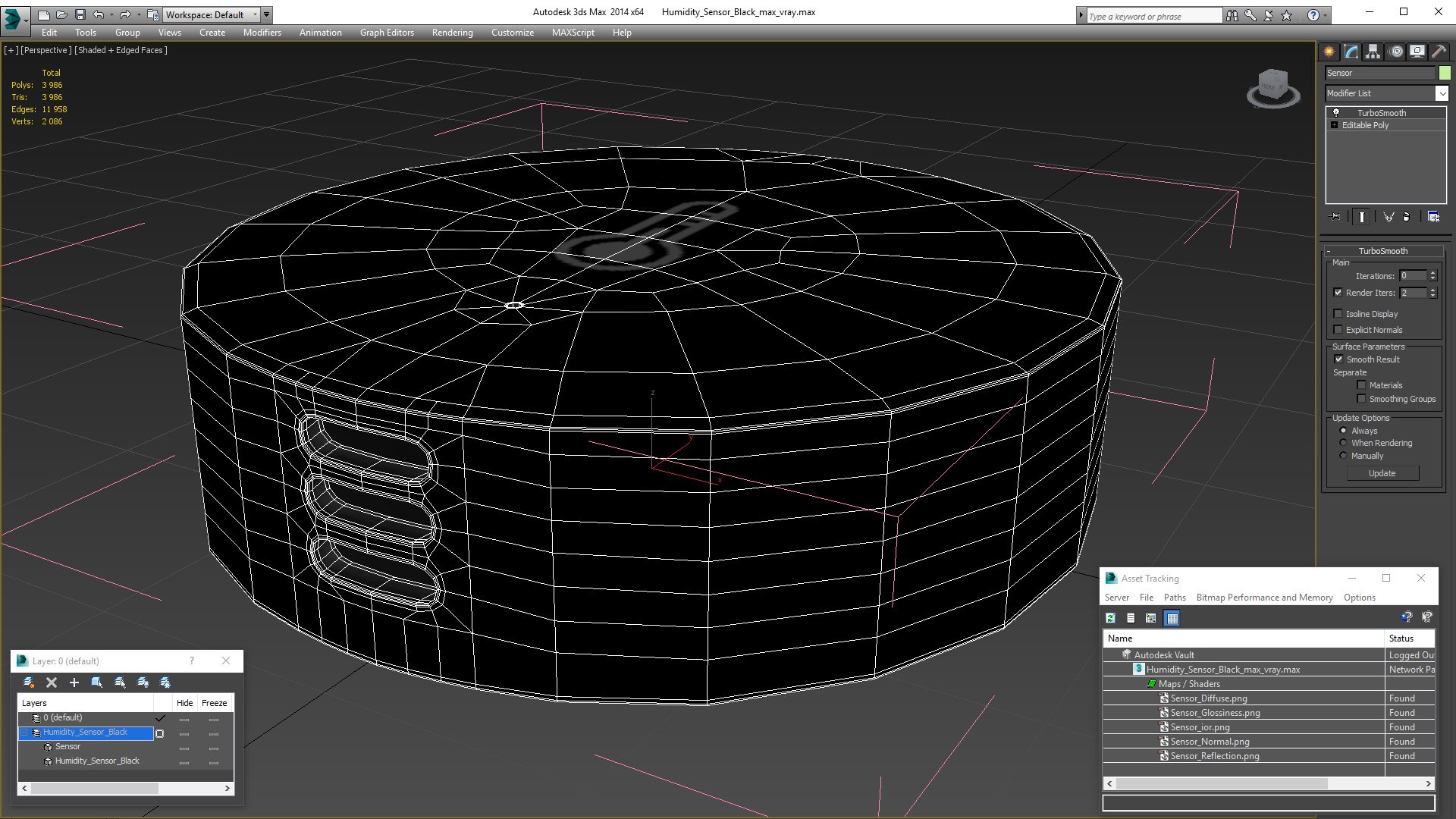 3D model Humidity Sensor Black - TurboSquid 1980747