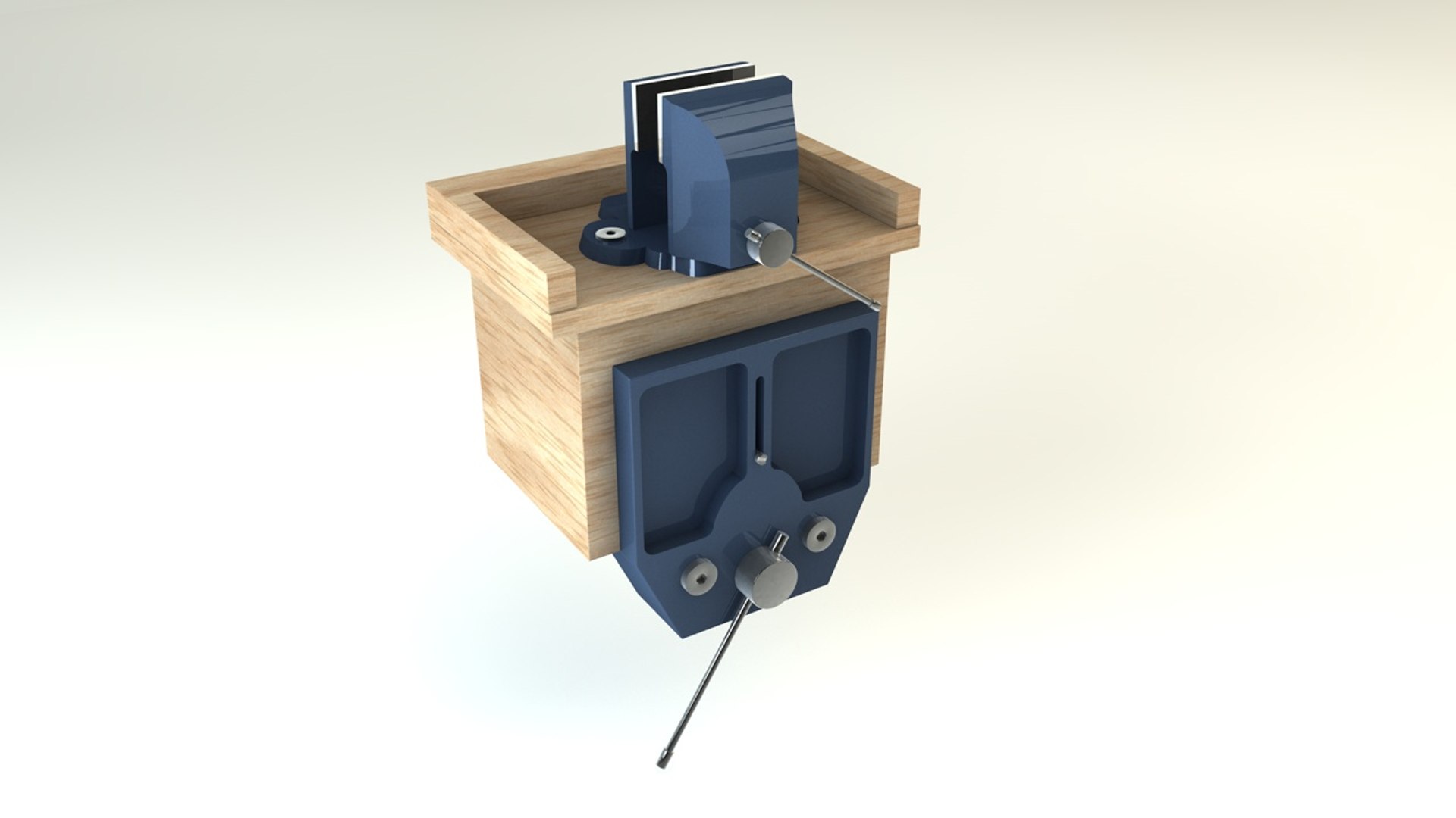 3d model of bench vice