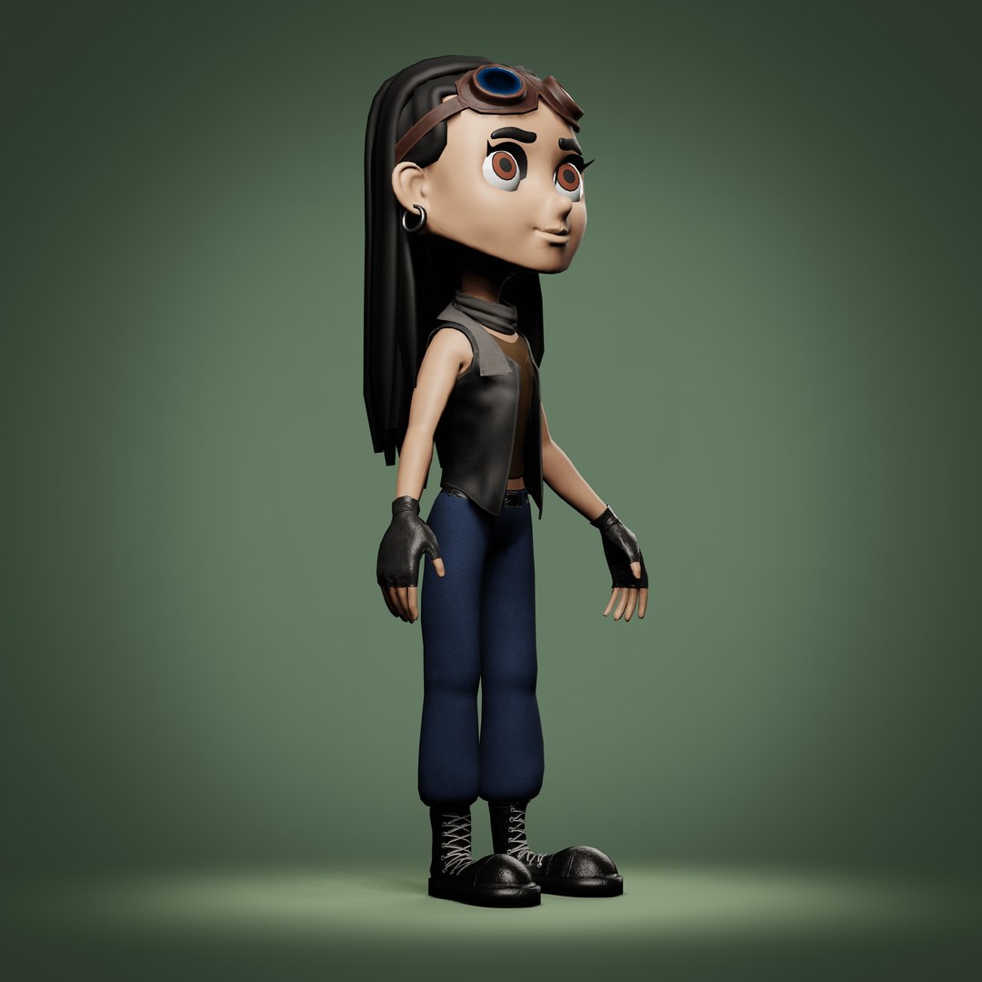 3D Model Biker Girl - TurboSquid 1977878