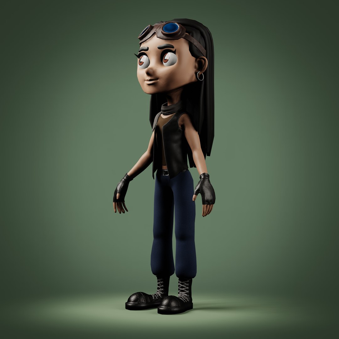 3D Model Biker Girl - TurboSquid 1977878