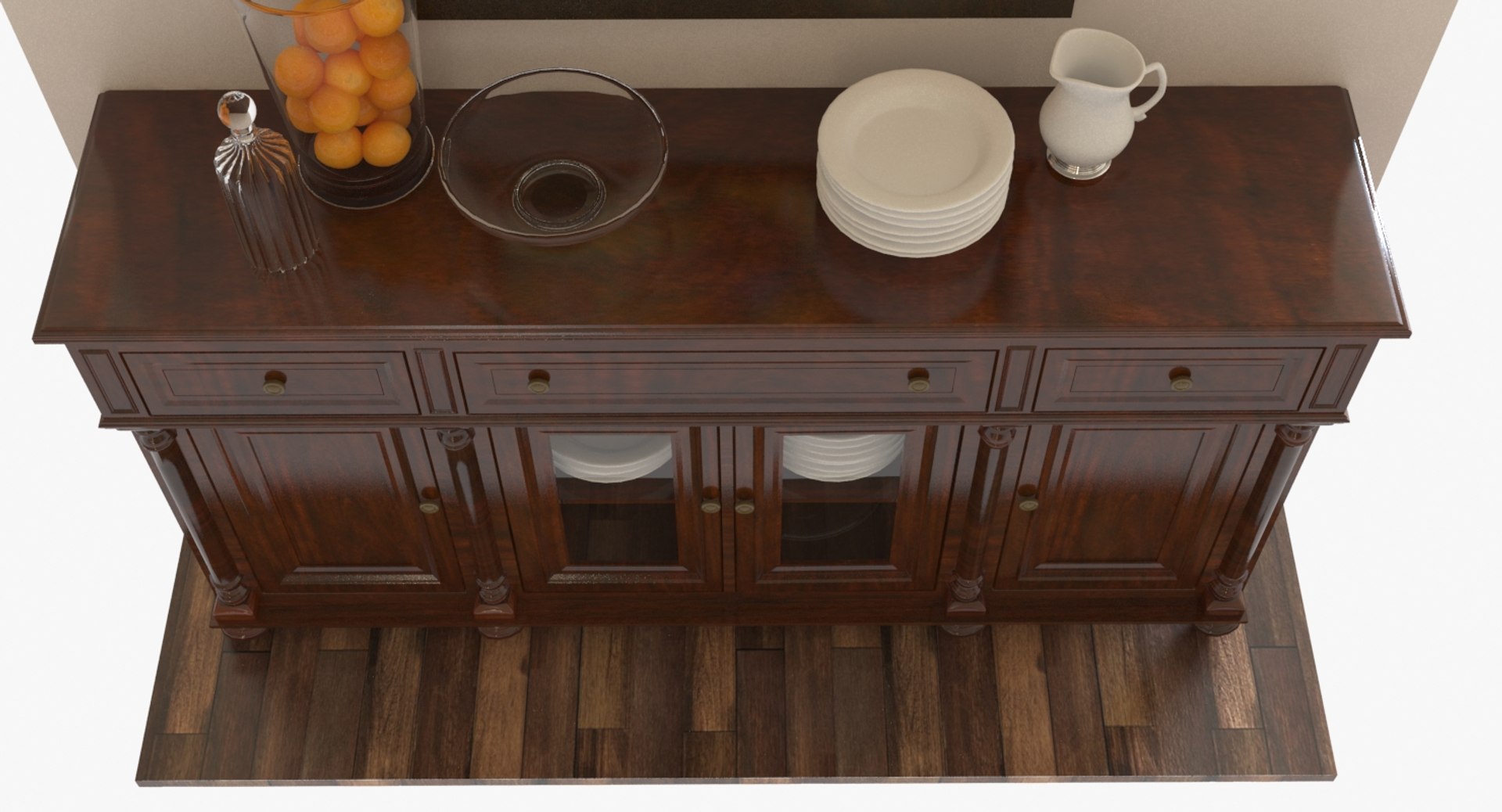 3D Buffet Cabinet - TurboSquid 1418134