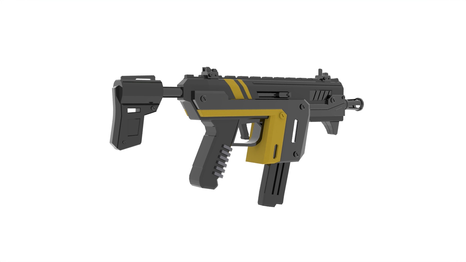 Uzi Gun Weapon 3D Model - TurboSquid 2273568