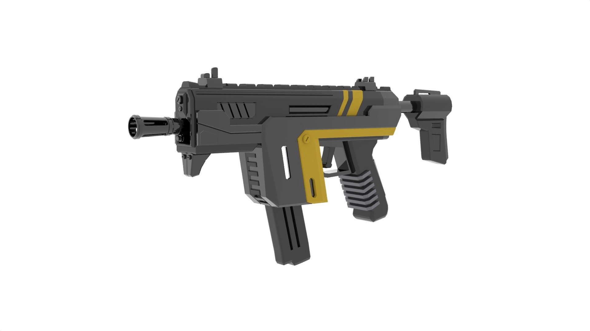 Uzi Gun Weapon 3D Model - TurboSquid 2273568